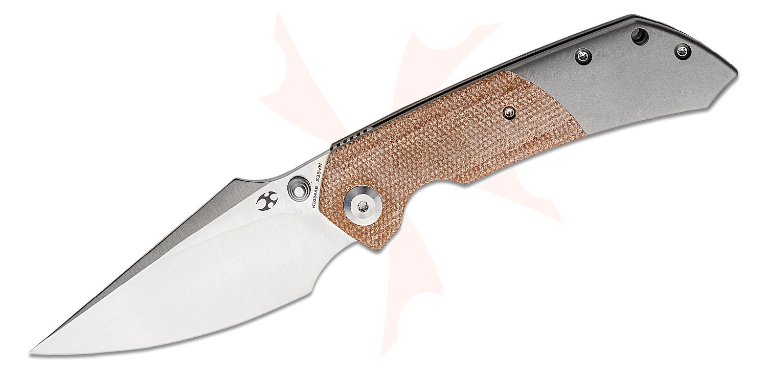 Kansept Knives Fenrir Front Flipper 3.48" CPM-S35VN Satin Harpoon Blade ...