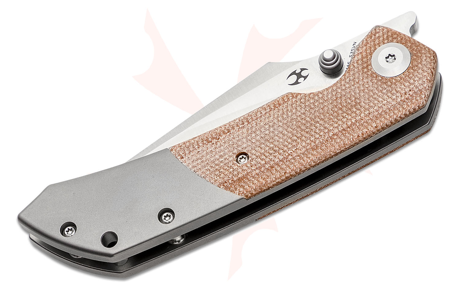 Kansept Knives Fenrir Front Flipper 3.48" CPM-S35VN Satin Harpoon Blade ...