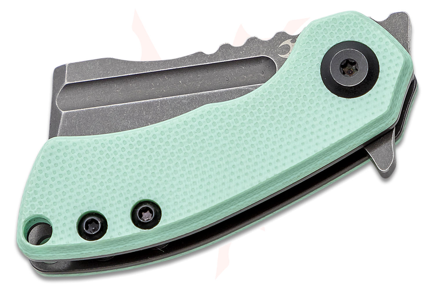 Kansept Knives Mini Korvid Flipper Knife 1.45" S35VN Gray Cleaver Blade ...