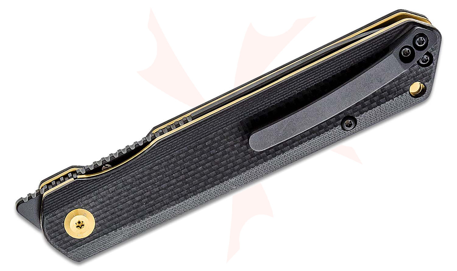 Kansept Knives Prickle Front Flipper 3.53" 154CM Black Drop Point Blade ...