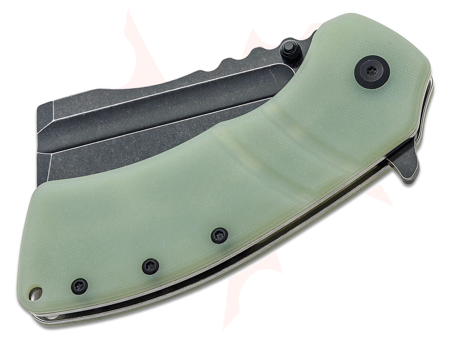 Kansept Knives XL Korvid Flipper Knife 3.55" 154CM Black Stonewashed ...