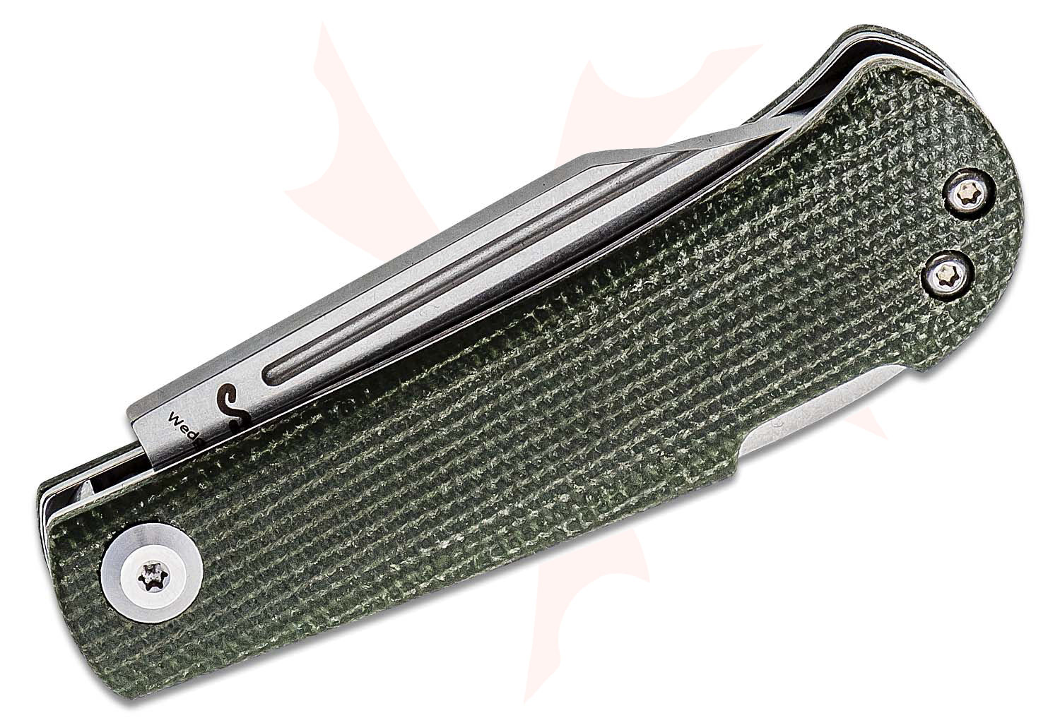 Kansept Knives Wedge Folding Knife 2.45" 154CM Stonewashed Clip Point ...