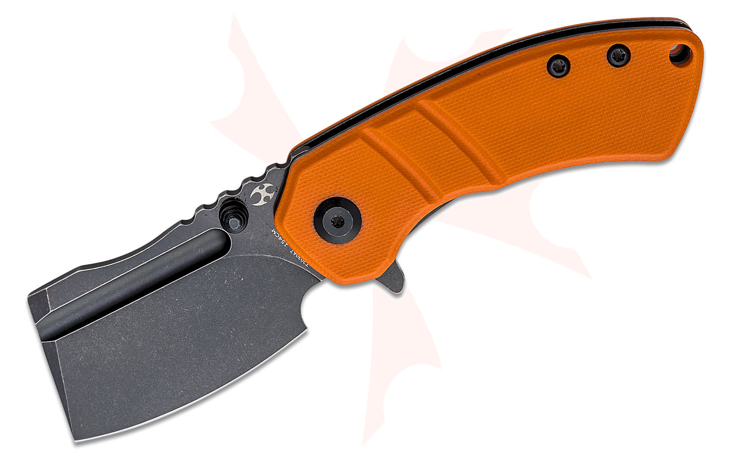 Kansept Knives Korvid M Flipper Knife 2.45" 154CM Black Cleaver Blade ...