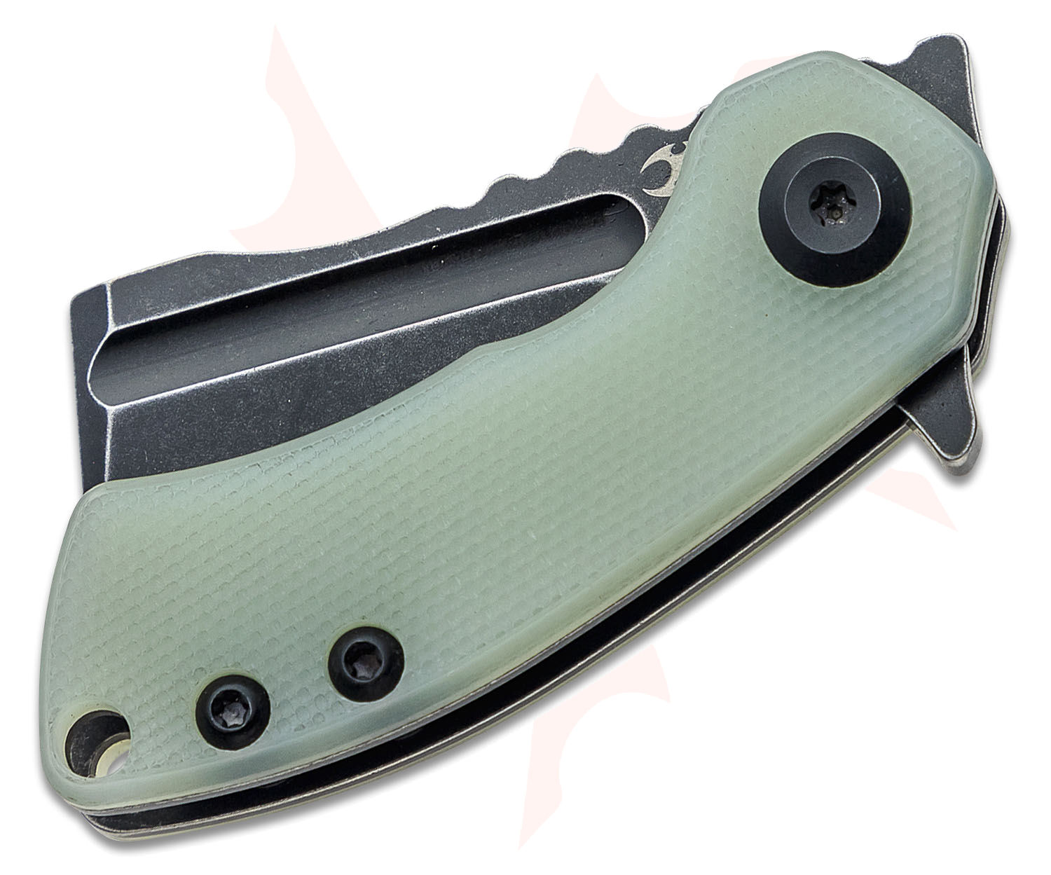 Kansept Knives Mini Korvid Flipper Knife 1.45" 154CM Black Stonewashed ...