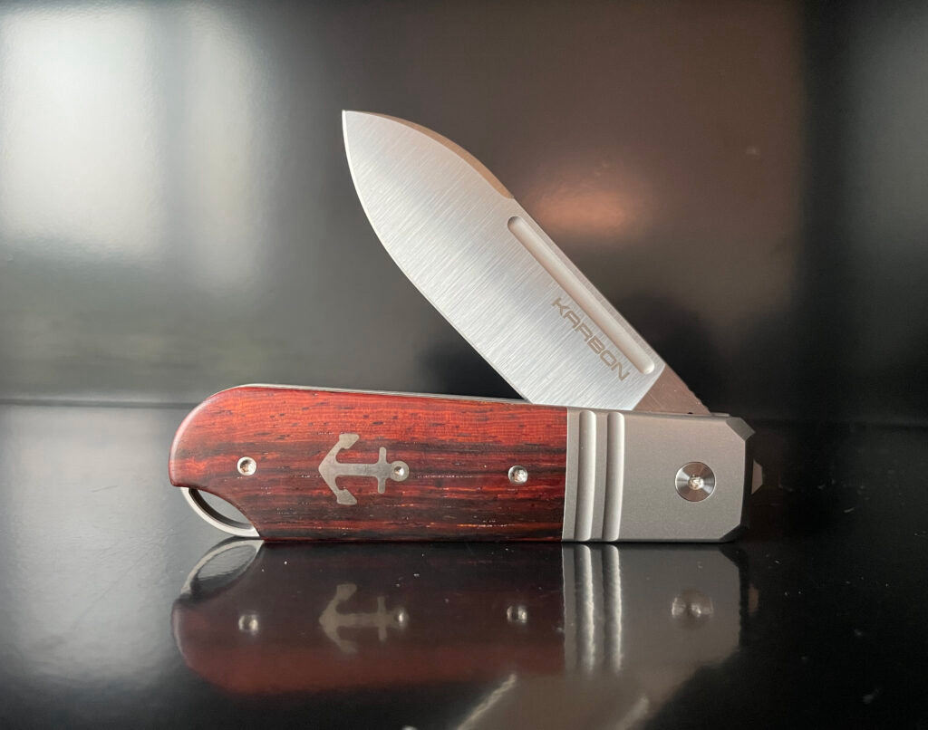 Karbon Knives Ken Onion Ahoy Frame Lock Flipper Knife 3.13" M390 Satin ...