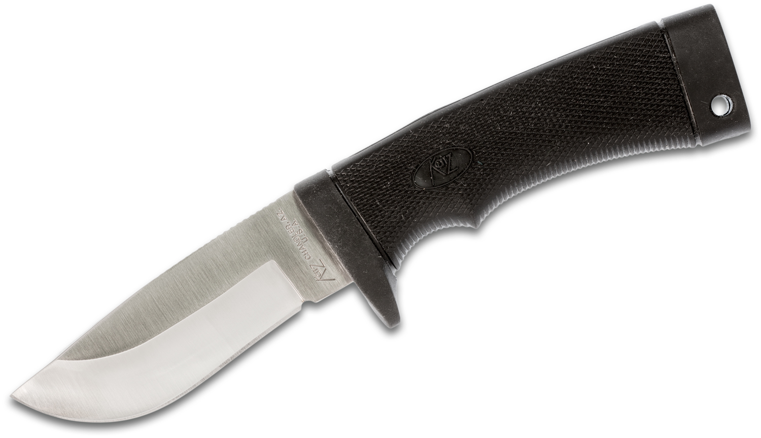 Katz Black Kat Skinning Knife Fixed 3.625" Bead Blasted Plain Blade ...