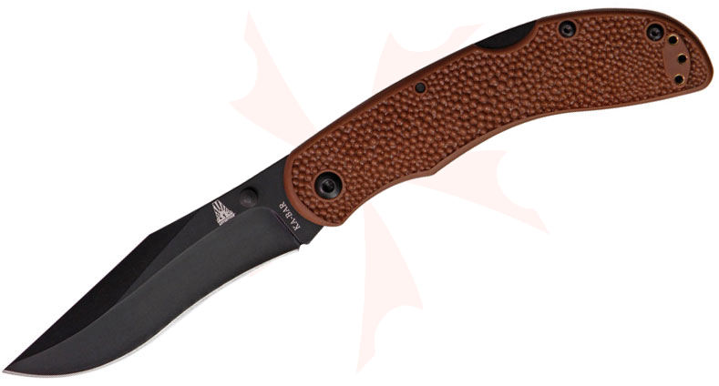 KA-BAR 5598 Adventure Baconmaker Folding Knife 3-3/8" Black Plain Blade ...