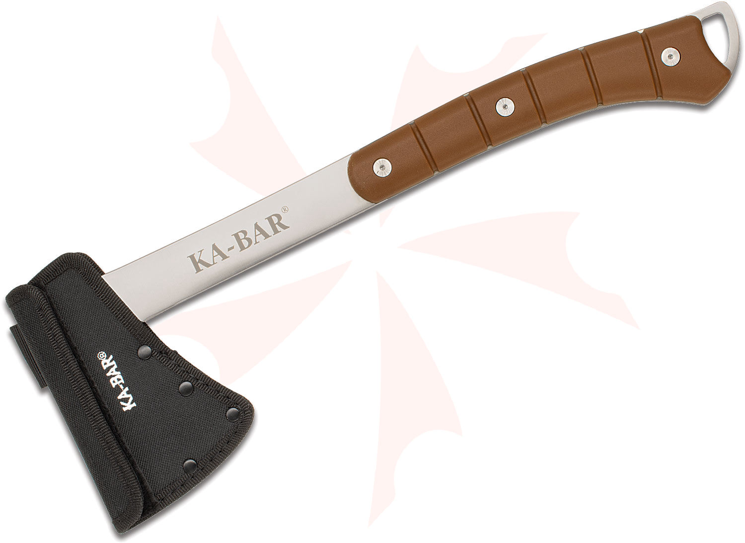 KA-BAR Knives Hatchet Hawk 16" Overall, Brown TPR Handles, Polyester ...