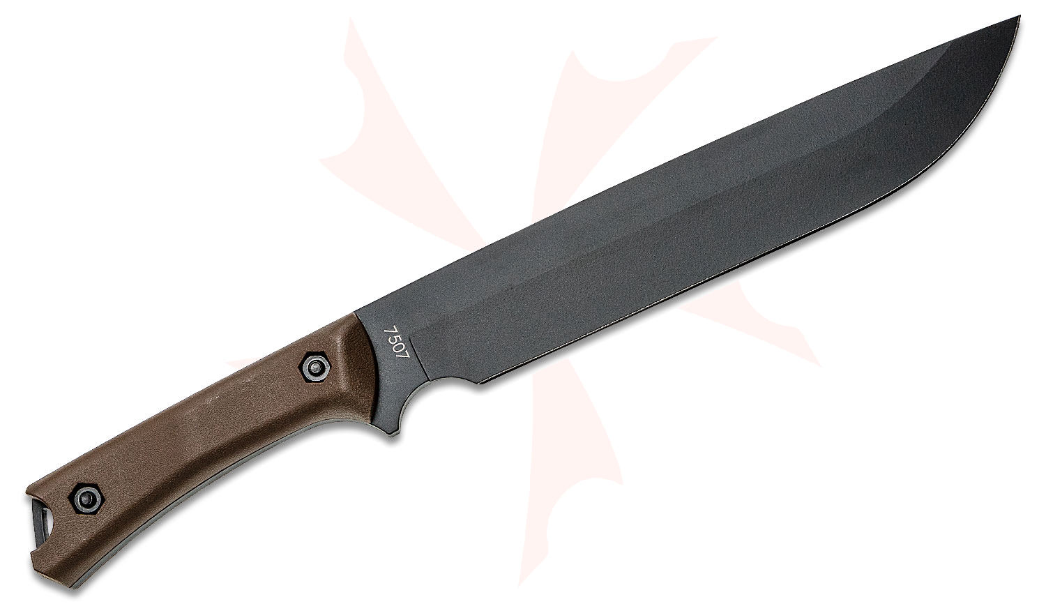 KA-BAR Jarosz 7507 Choppa Fixed 9.875" 1095 Carbon Blade, Brown ...
