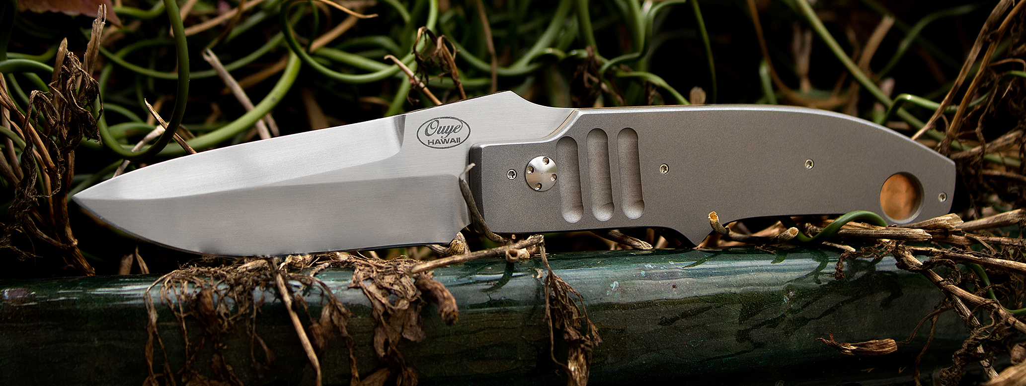 Keith Ouye Custom Liner Lock Flipper 3.55" Satin S30V Blade ...