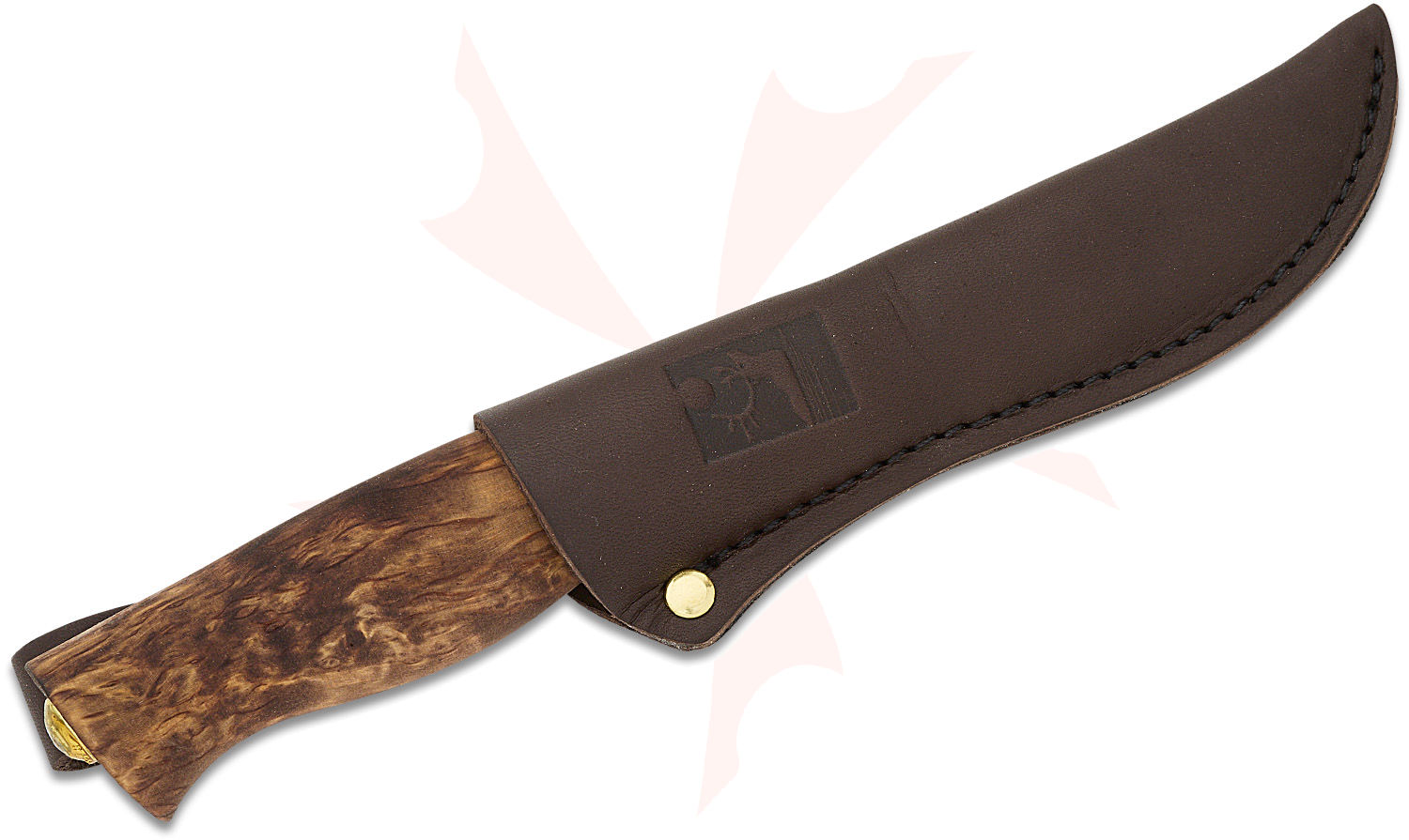 Kellam Knives Finnish Hawk Puukko 3" Blade, Stained Curly Birch Handle ...