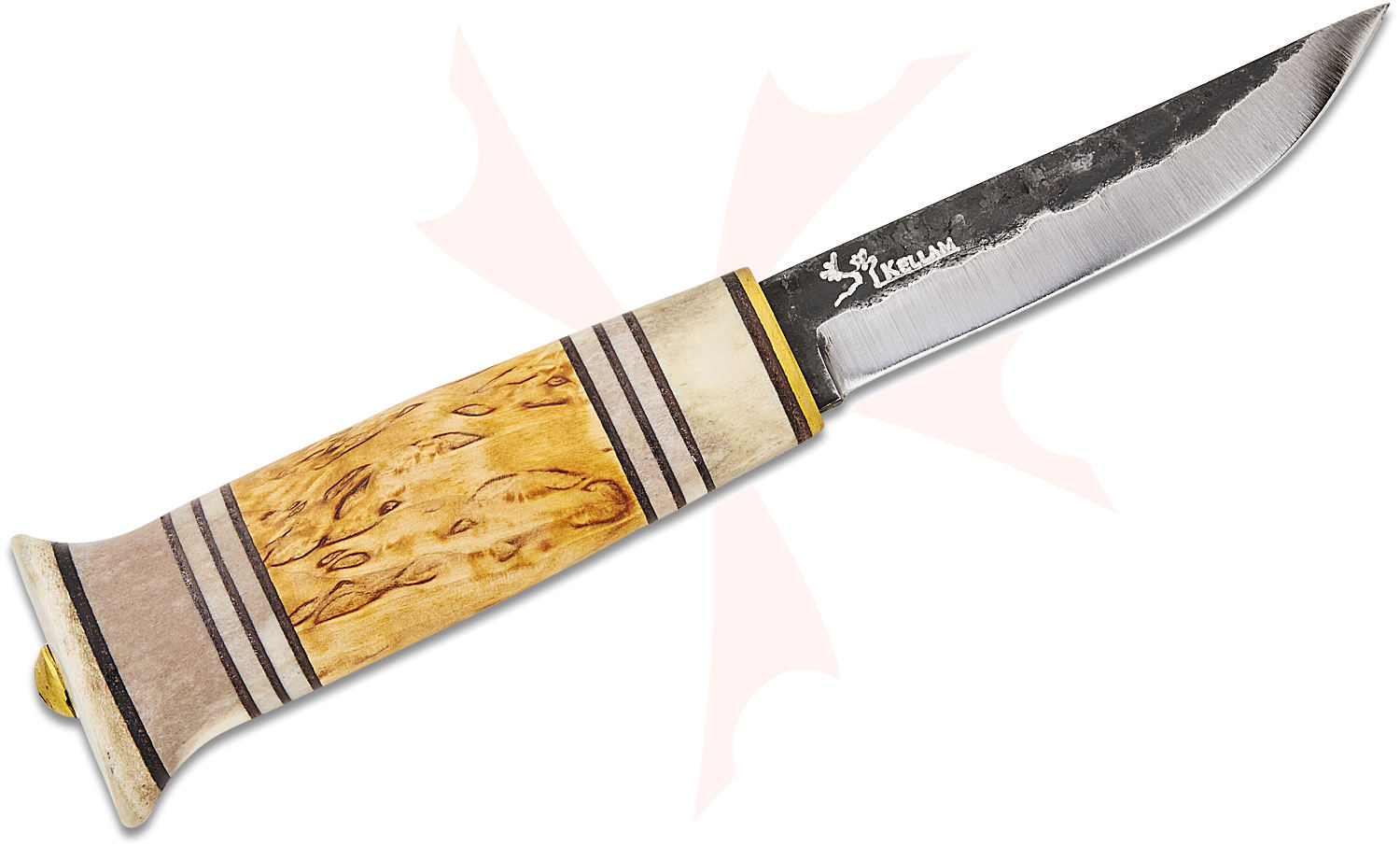 Kellam Knives Arctic Series Borealis Fixed Blade Knife 3.75" Hammered ...