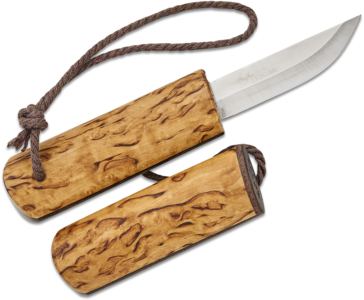 Kellam Knives Arctic Series Pocket Fixed Blade Knife 2" Stainless Steel ...