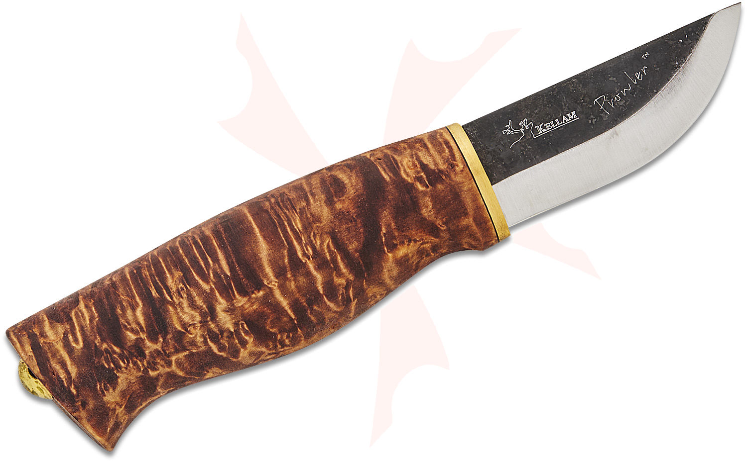 Kellam Knives Wolf Pack Prowler Fixed Blade Knife 2.8" Two-Tone Carbon ...