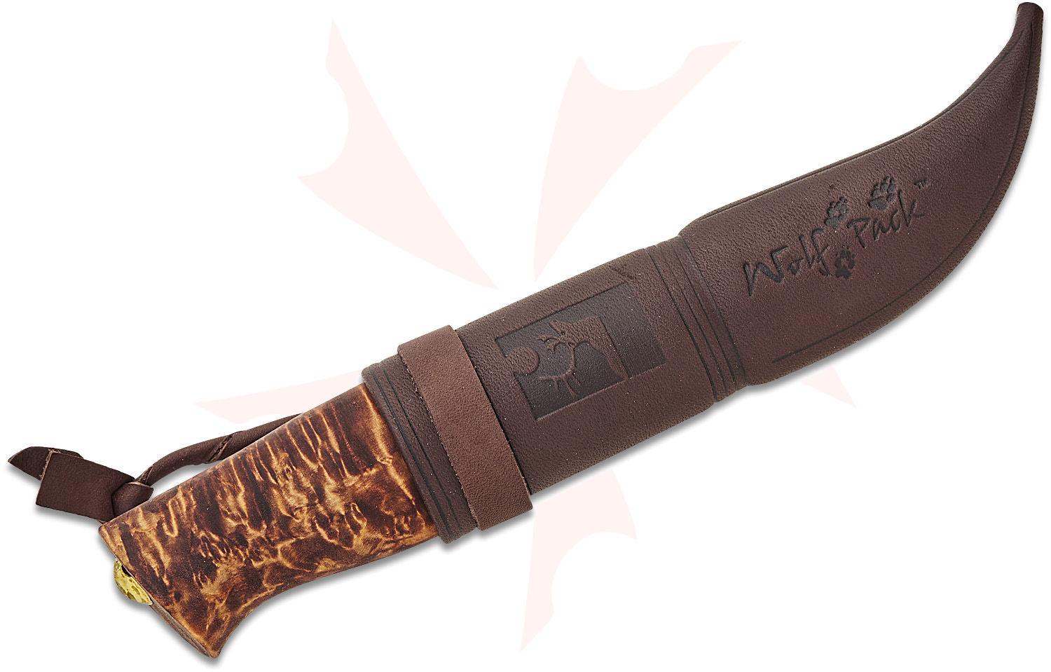 Kellam Knives Wolf Pack Prowler Fixed Blade Knife 2.8" Two-Tone Carbon ...