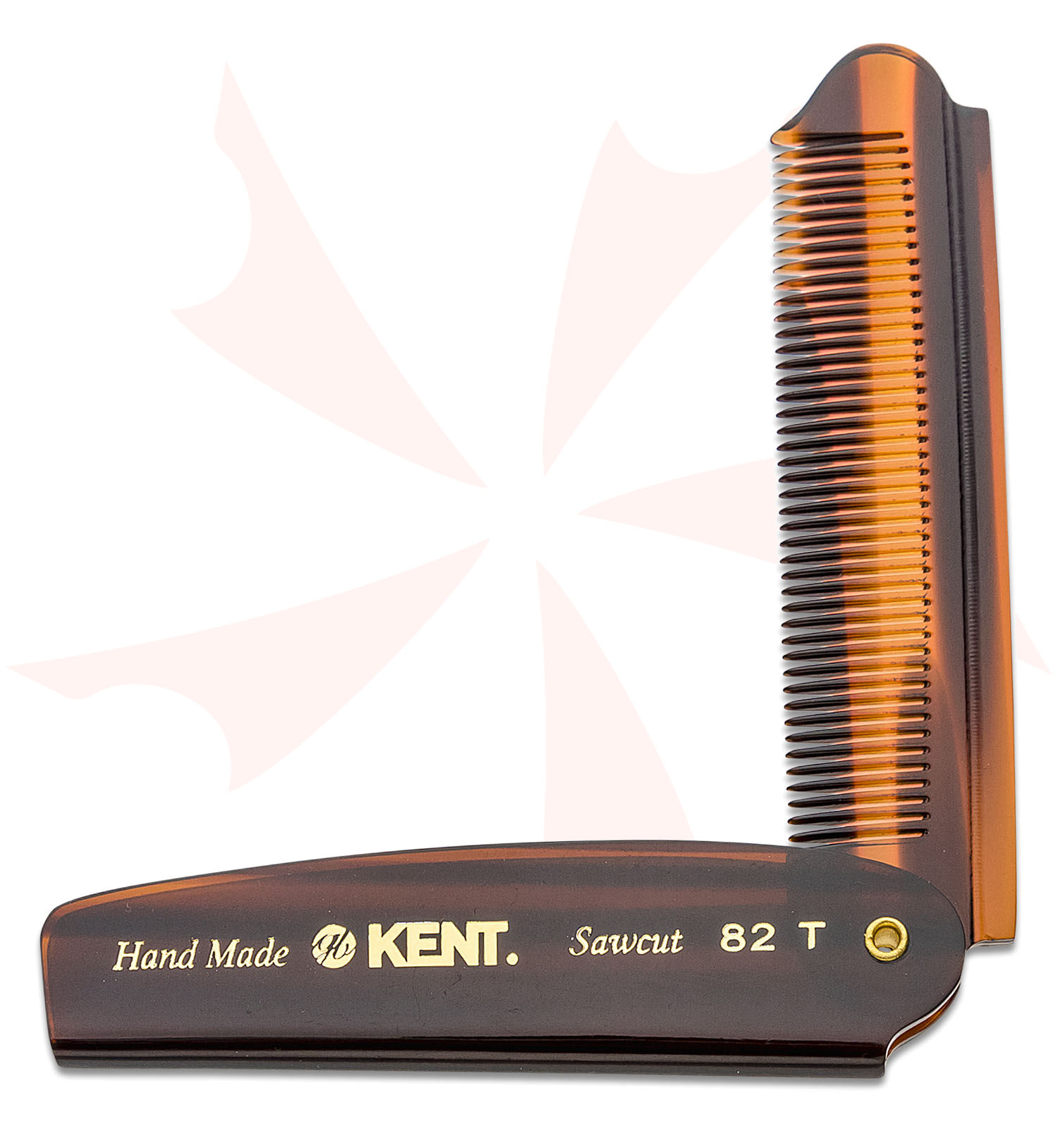 Kent Brushes 82T Handmade Men's Fine Toothed Folding Pocket Comb - KnifeCenter