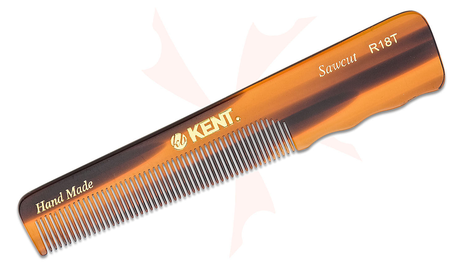 Kent Brushes R18T Handmade Fine Tooth Men's Pocket Hair Comb - KnifeCenter