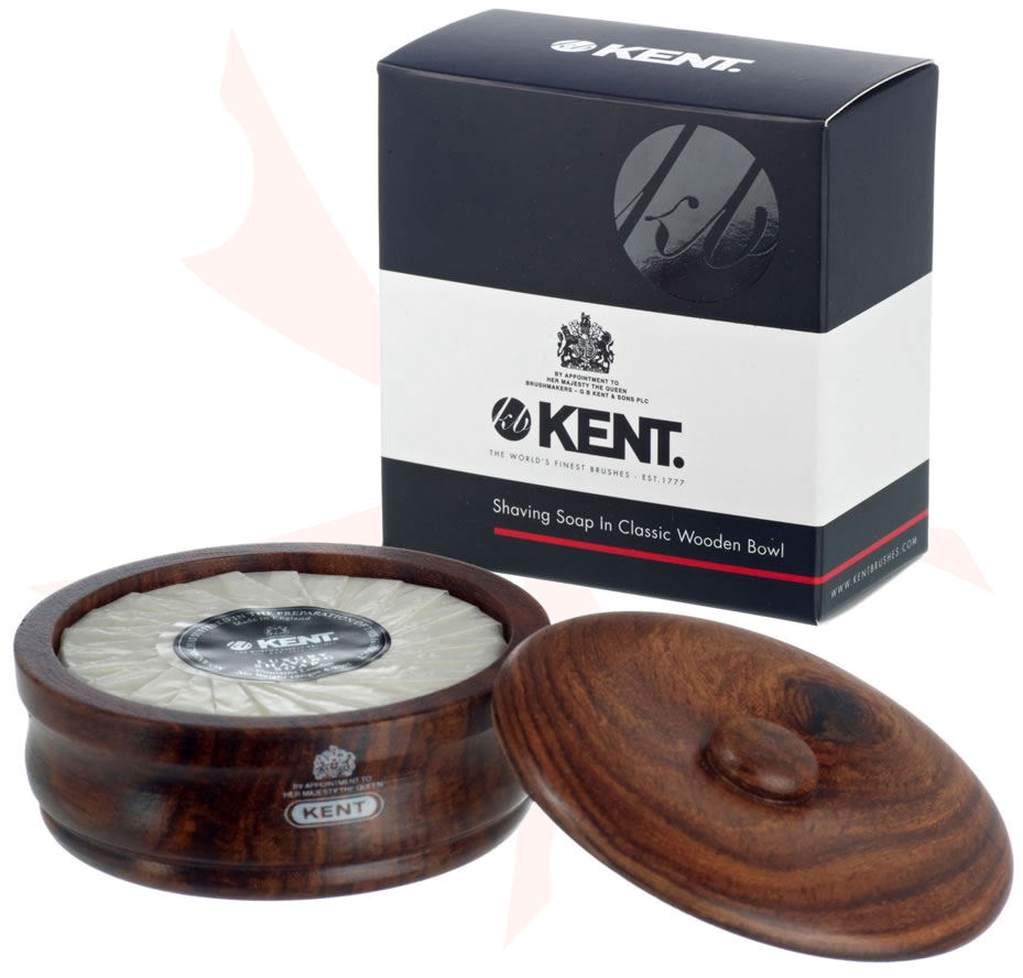 Kent Brushes SB3 Shave Soap with Dark Oak Wooden Bowl - KnifeCenter ...