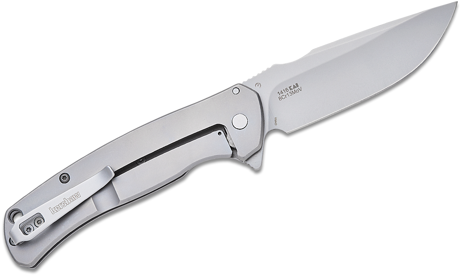 Kershaw 1416 Scour Assisted Frame Lock Flipper Knife 3.3" Bead Blast ...