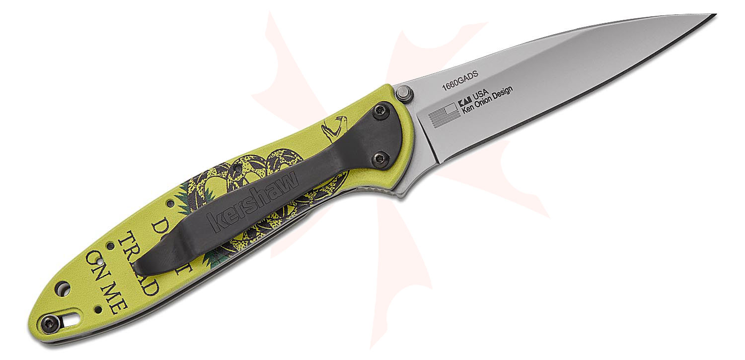 Kershaw 1660GADS Ken Onion Leek CCI Assisted Liner Lock Flipper Knife 3 ...