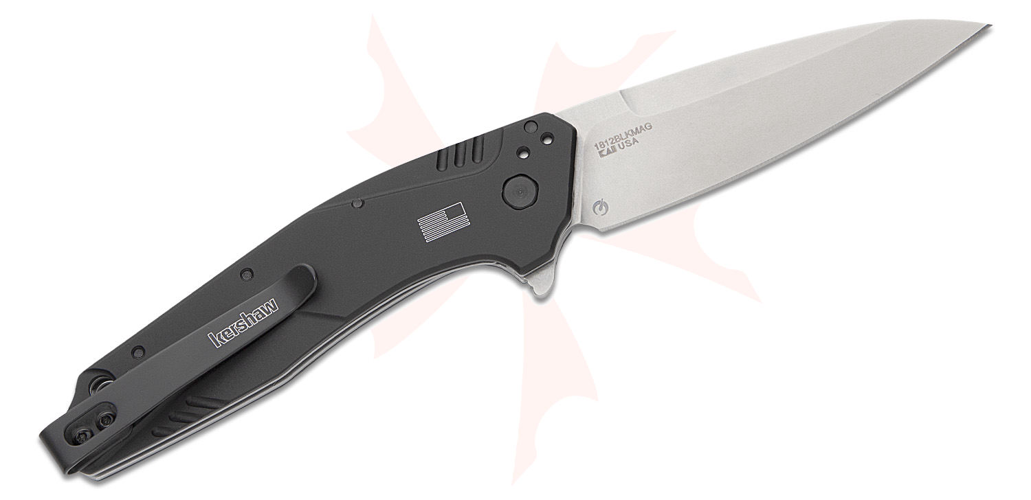 Kershaw 1812BLKMAG Dividend Assisted Flipper Knife 3" CPM-MagnaCut ...
