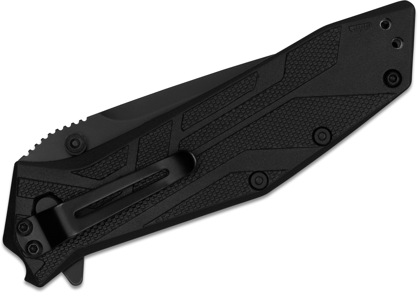 Kershaw 1990ST Brawler Liner Lock Assisted Flipper Knife 3" Black Combo ...