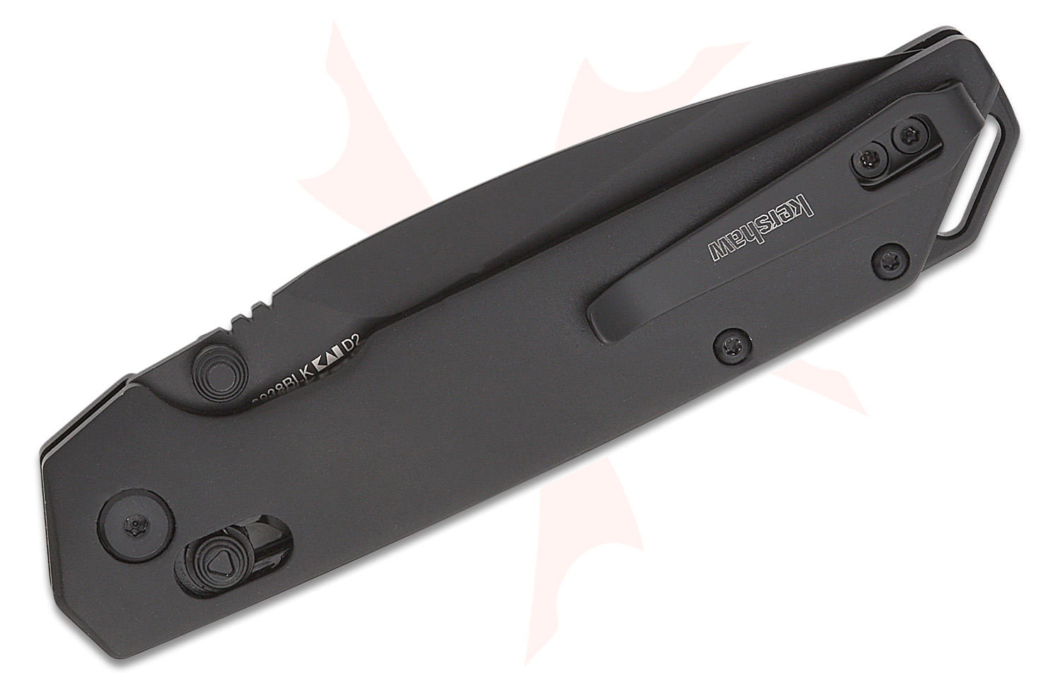 Kershaw 2038BLK Iridium DuraLock KVT Folding Knife 3.4" D2 Black PVD ...
