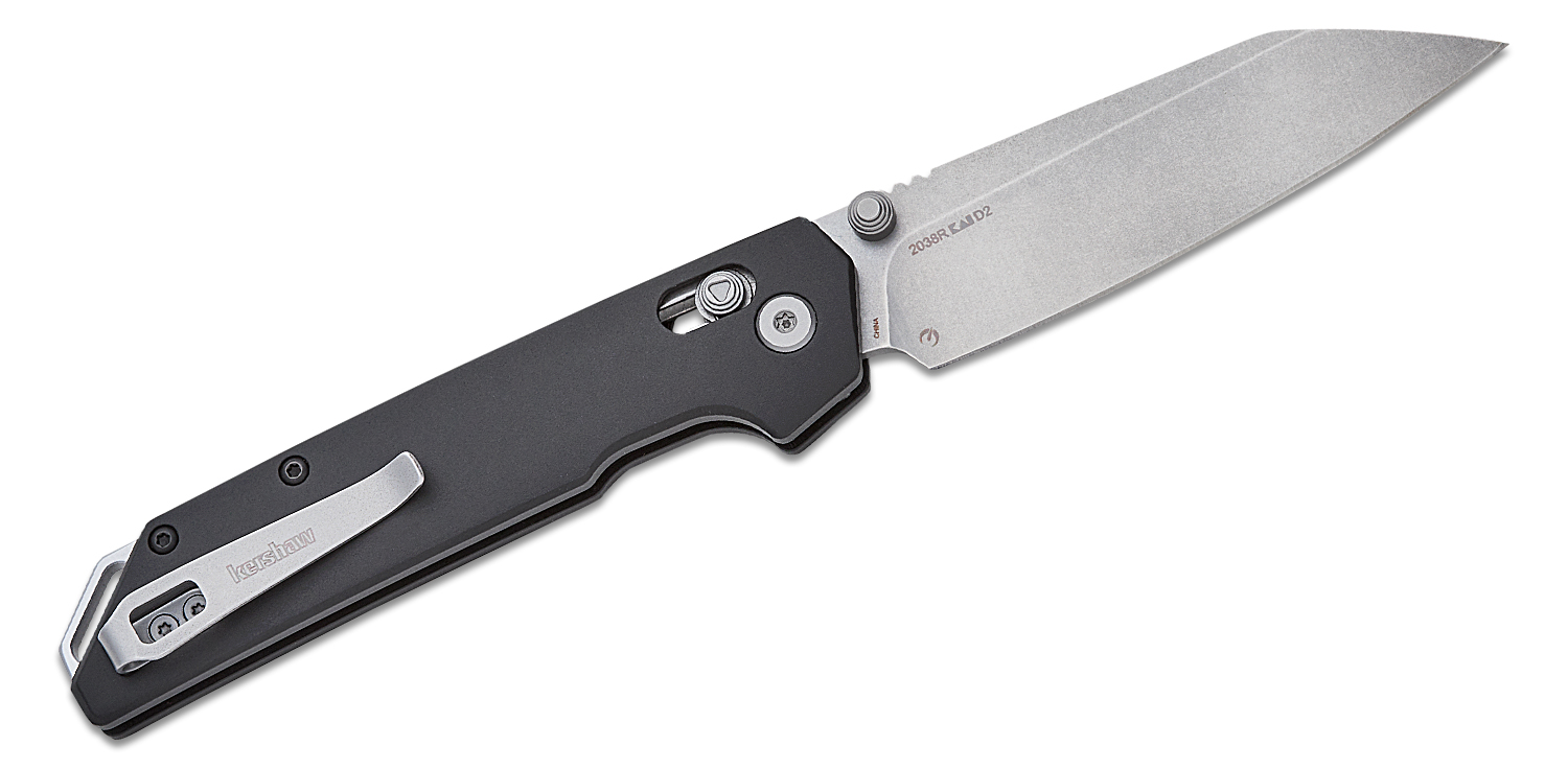Kershaw 2038R Iridium DuraLock KVT Folding Knife 3.4" D2 Stonewashed ...