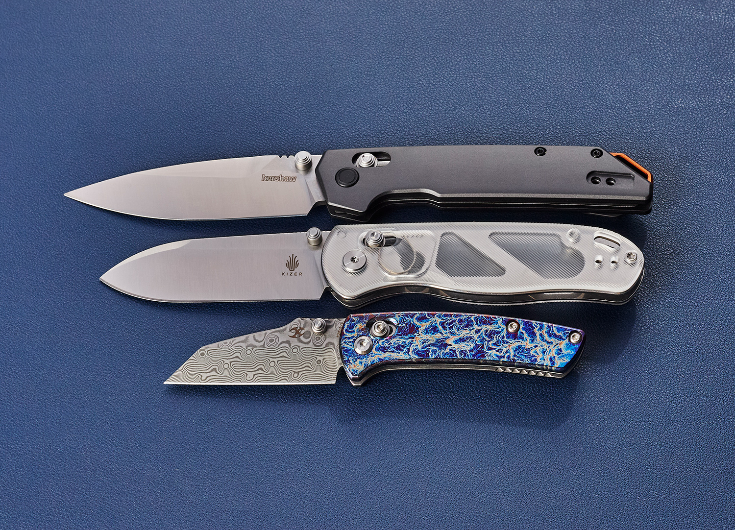 Kershaw 2038 Iridium DuraLock KVT Folding Knife 3.4" D2 Two-Tone Spear ...