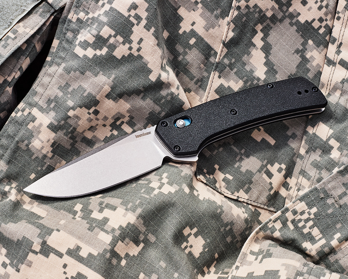 Kershaw 2047 Layup DuraLock KVT Flipper Knife 3.4" D2 Stonewashed Drop ...