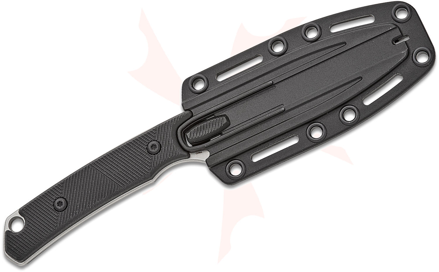 Kershaw 2048 Steppe Fixed Blade Knife 3.55" Stonewashed Drop Point ...