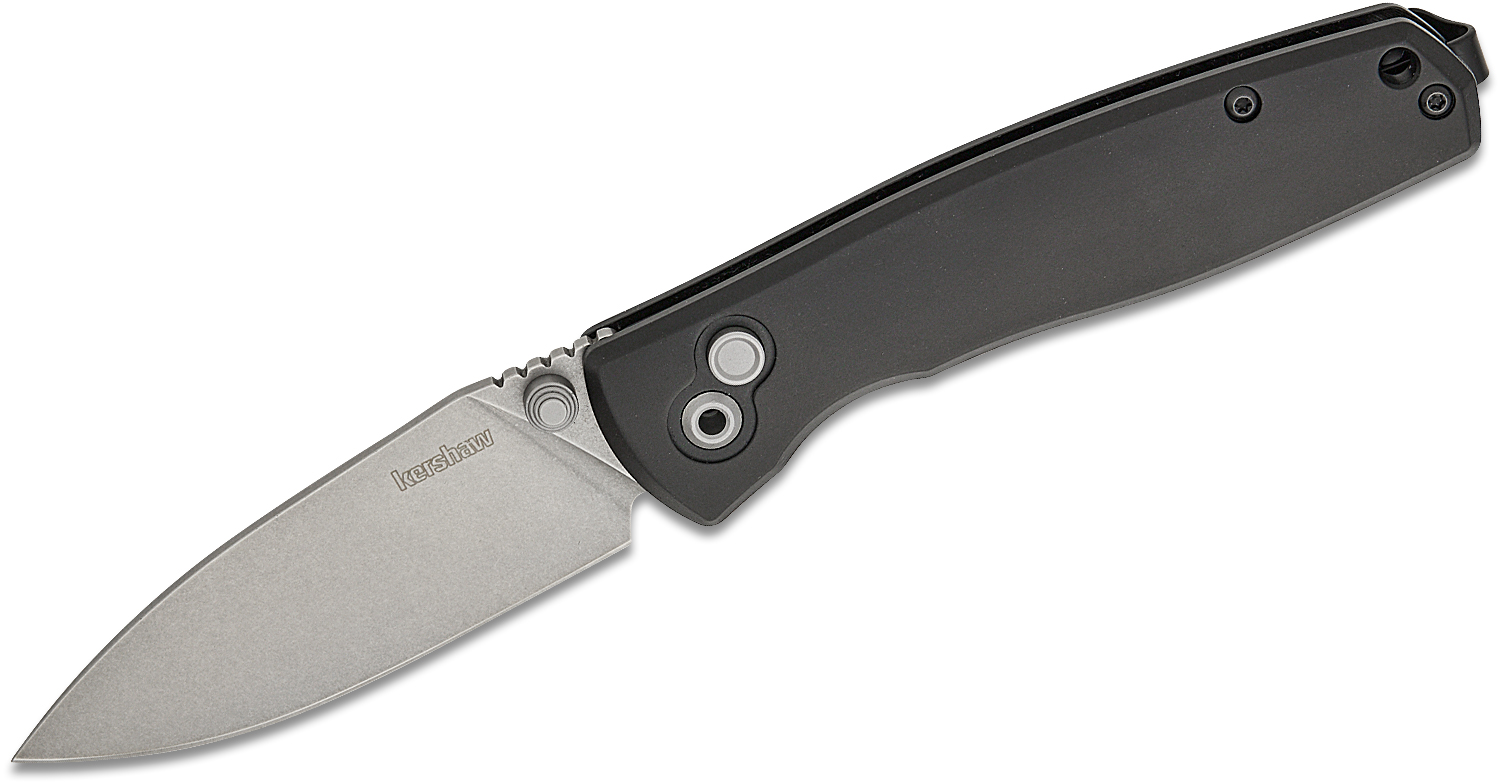 Kershaw 2053 Kindred Button Lock KVT Folding Knife 3" D2 Stonewashed ...