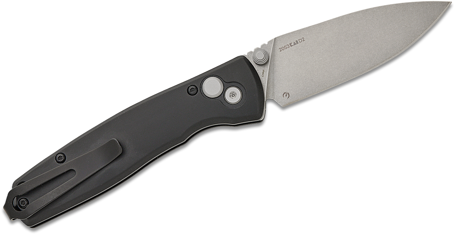 Kershaw 2053 Kindred Button Lock KVT Folding Knife 3" D2 Stonewashed ...