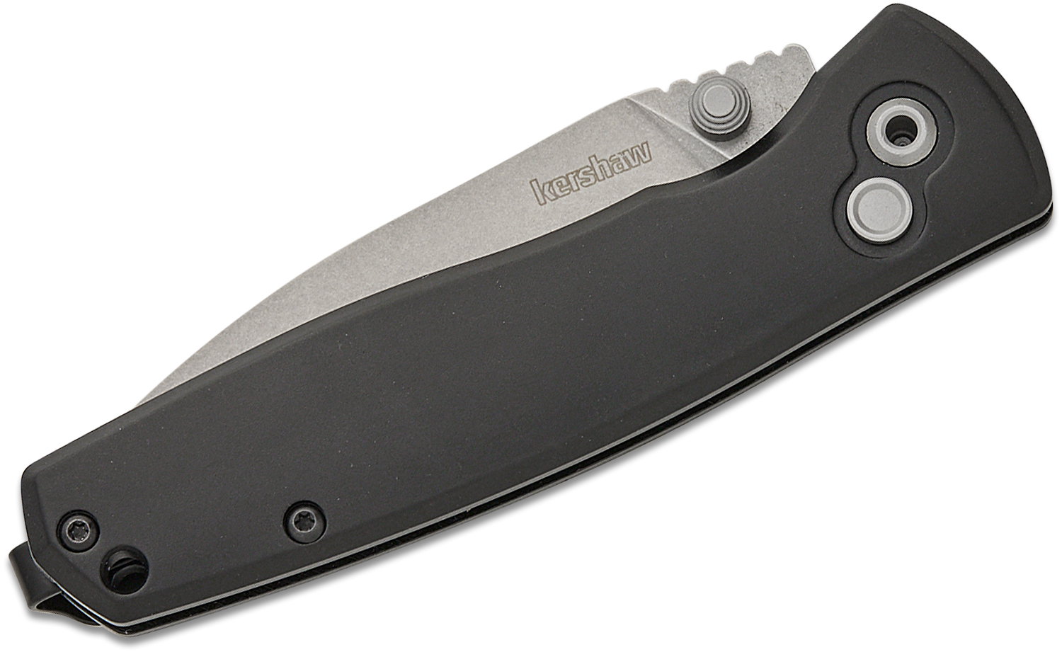 Kershaw 2053 Kindred Button Lock KVT Folding Knife 3" D2 Stonewashed ...