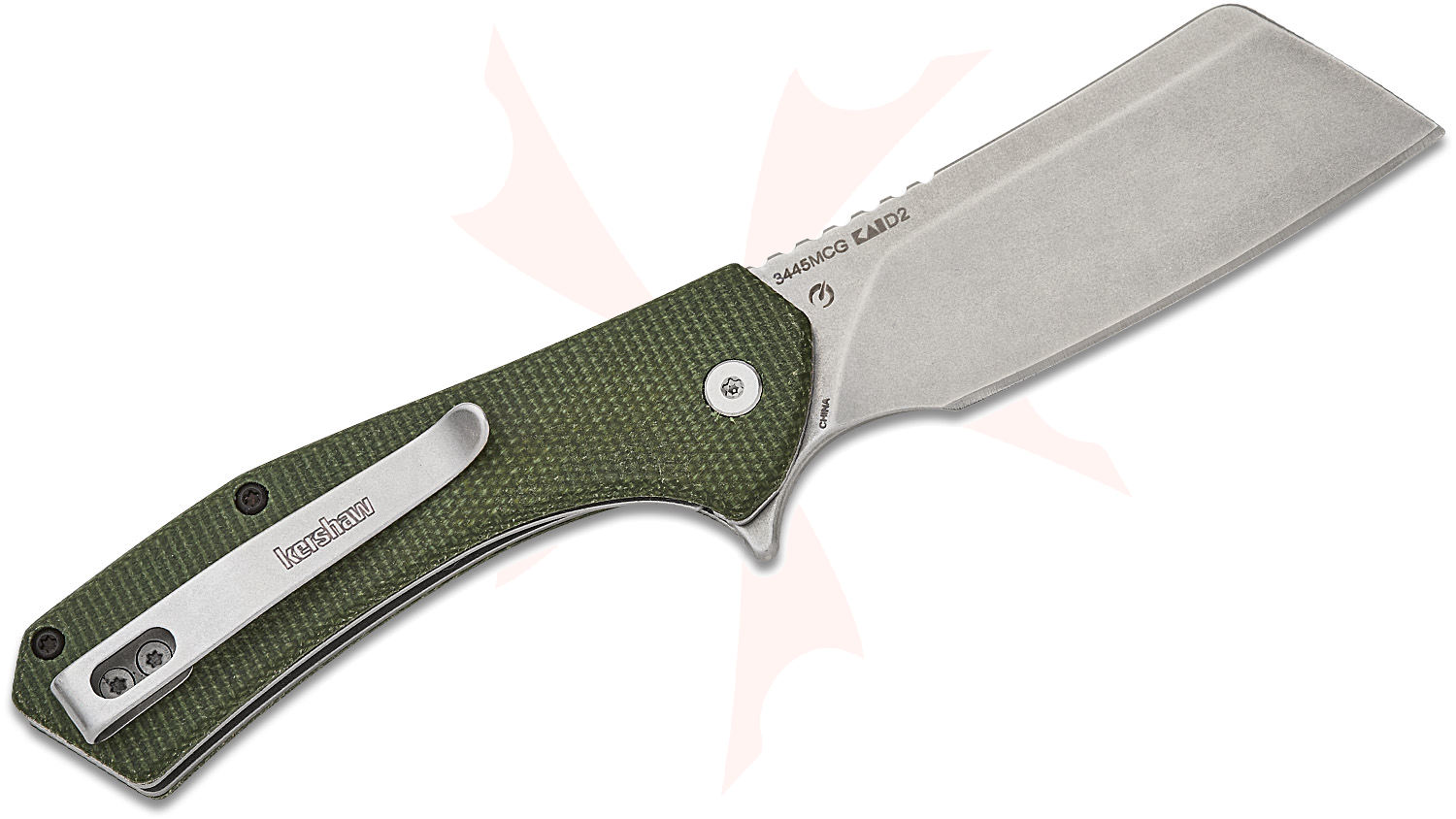 Kershaw 3445MCG Static KVT Liner Lock Flipper Knife 2.8" D2 Stonewashed ...