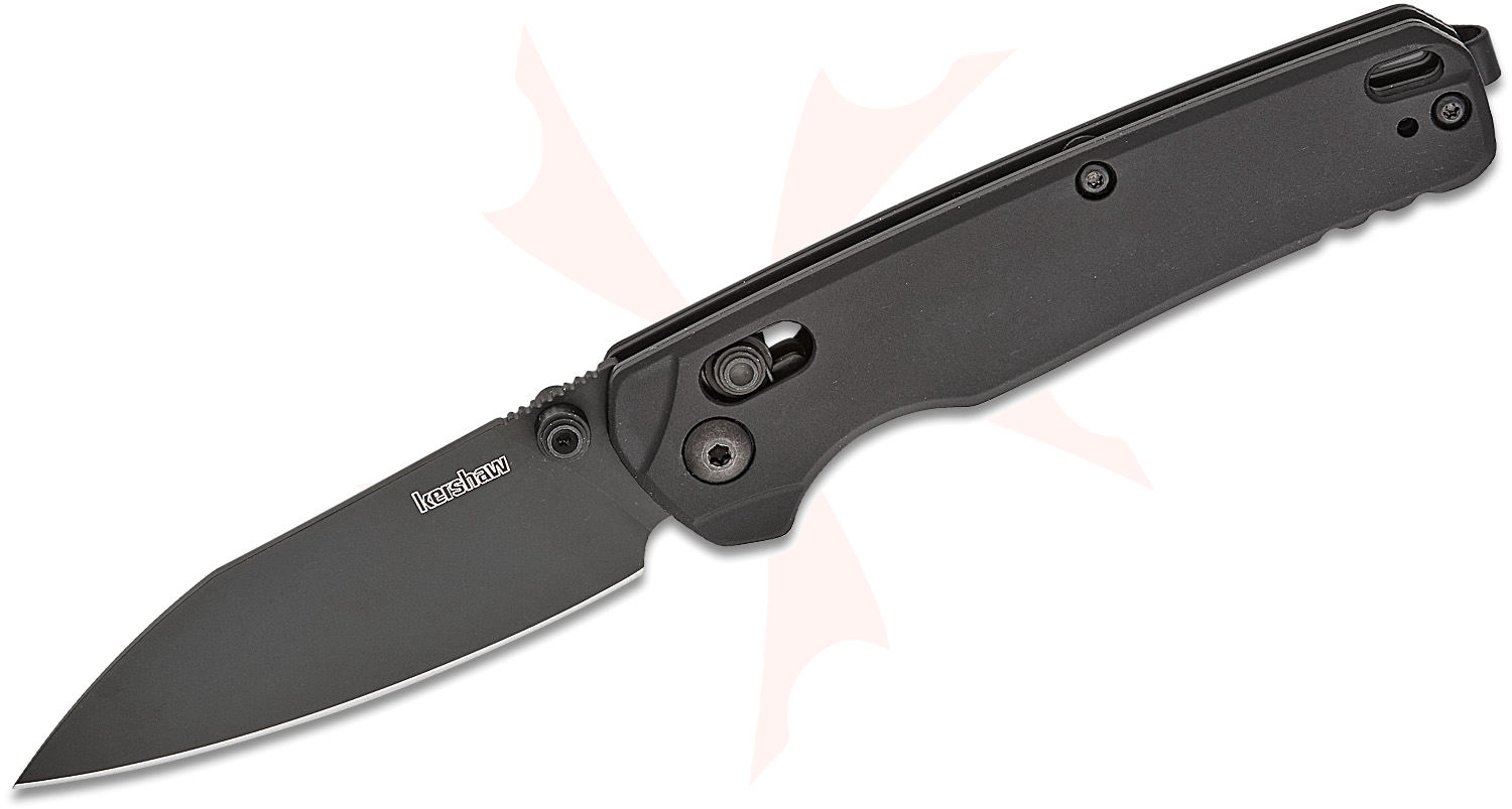 Kershaw 6105BLK USA-Made Bel Air DuraLock KVT Folding Knife 3.1" CPM-MagnaCut Black PVD Reverse ...