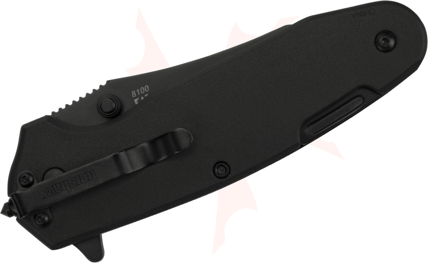 Kershaw 8100GRYSTX Black Funxion EMT Assisted Rescue Flipper 3" Black ...