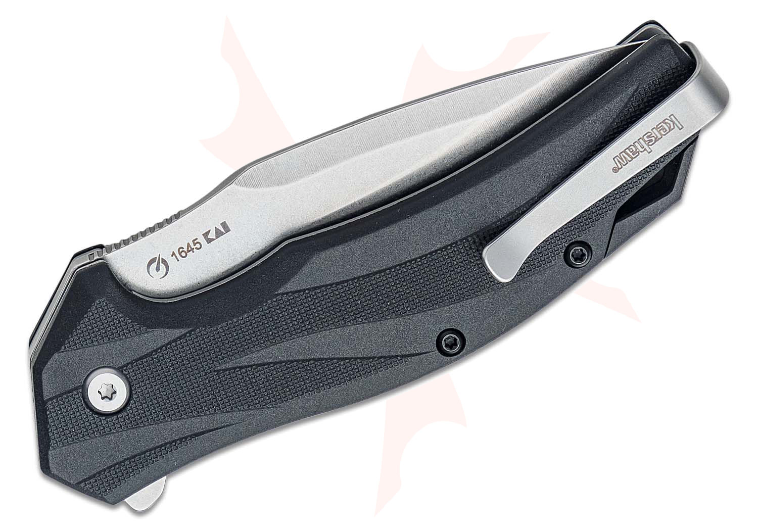 Kershaw 1645 Lateral Assisted Flipper Knife 3.1" Stonewashed Drop Point ...