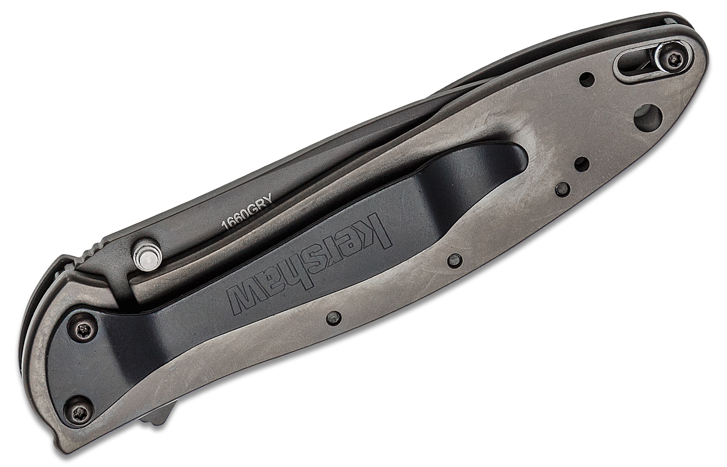 Kershaw 1660GRY Ken Onion Leek Assisted Flipper Knife 3" Matte Gray ...