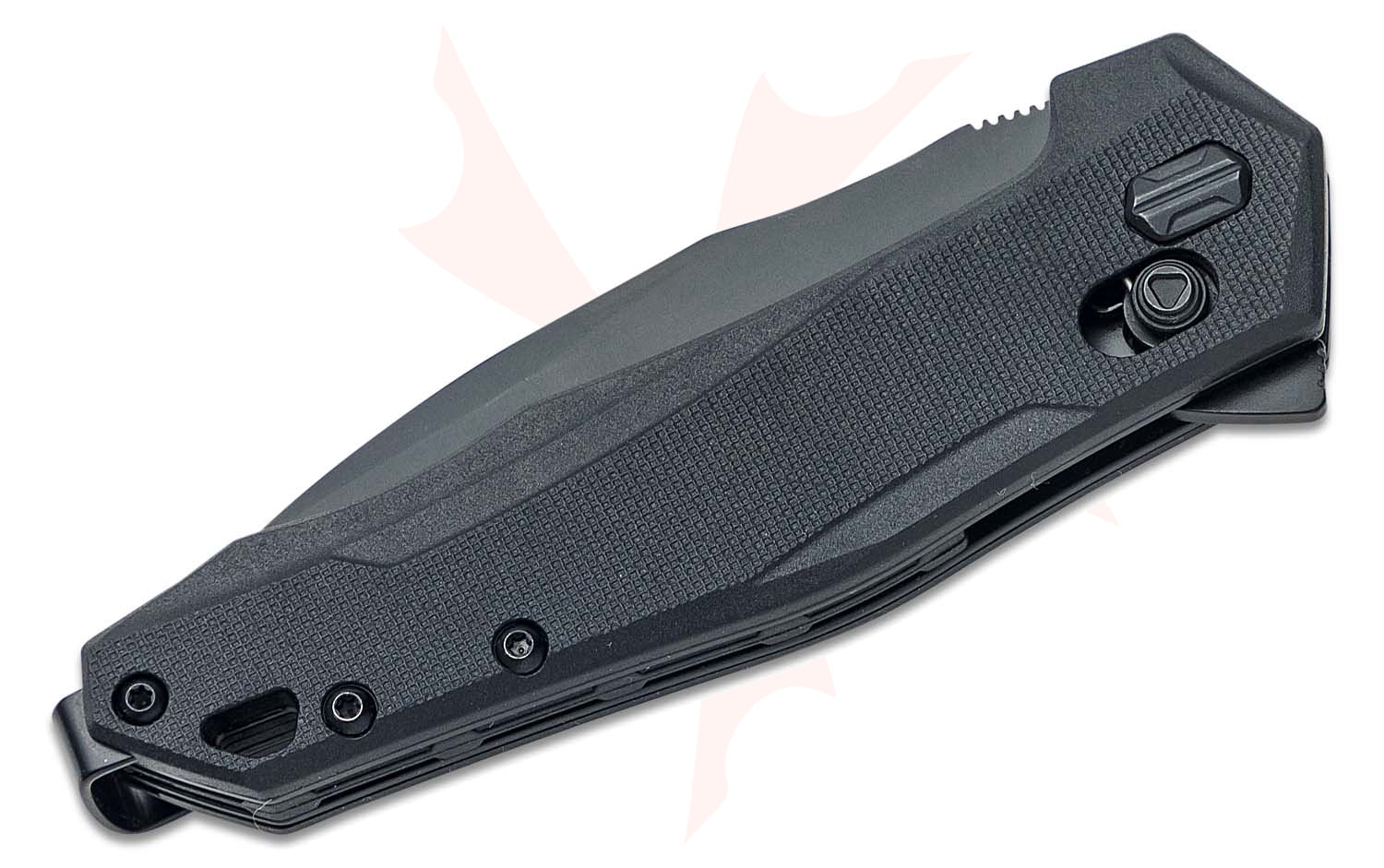 Kershaw 2041 Monitor DuraLock KVT Flipper Knife 3" D2 Black Oxide Spear ...