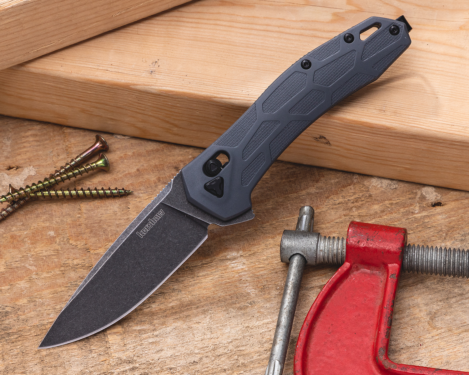 Kershaw 2042 Covalent DuraLock KVT Flipper Knife 3.2" D2 BlackWashed ...