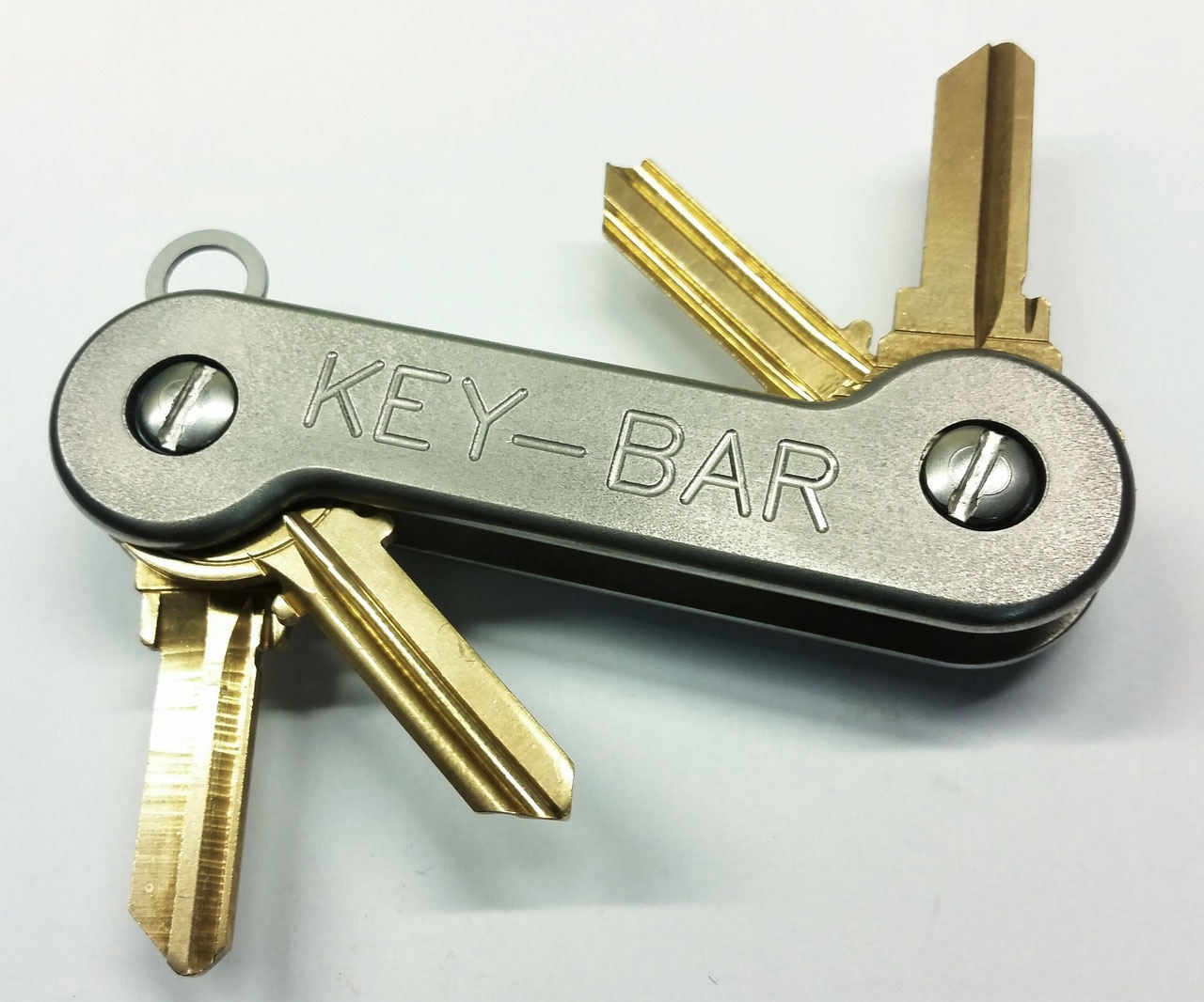 KeyBar Key Organizer Titanium Model with Pocket Clip, Holds up to 12 ...
