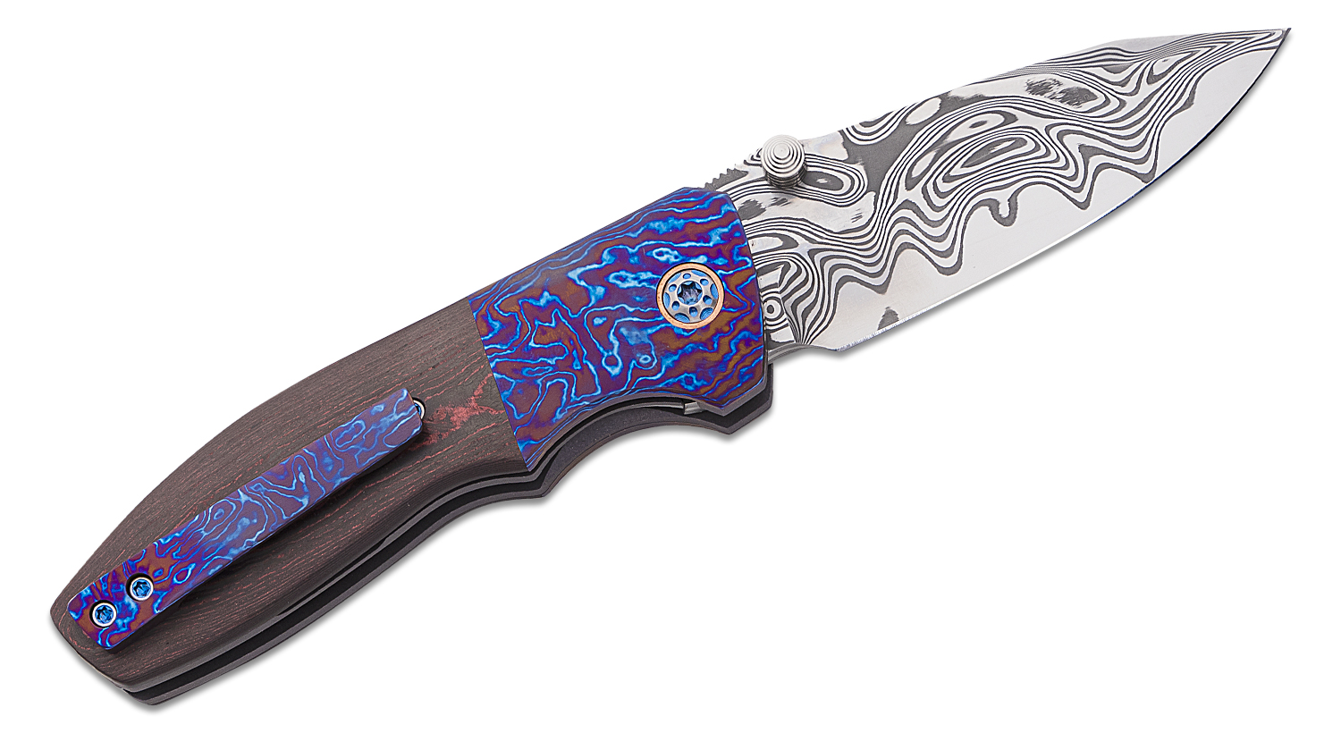 Kirby Lambert Custom Ghost Folding Knife 3.5" Grosserosen Damacore ...