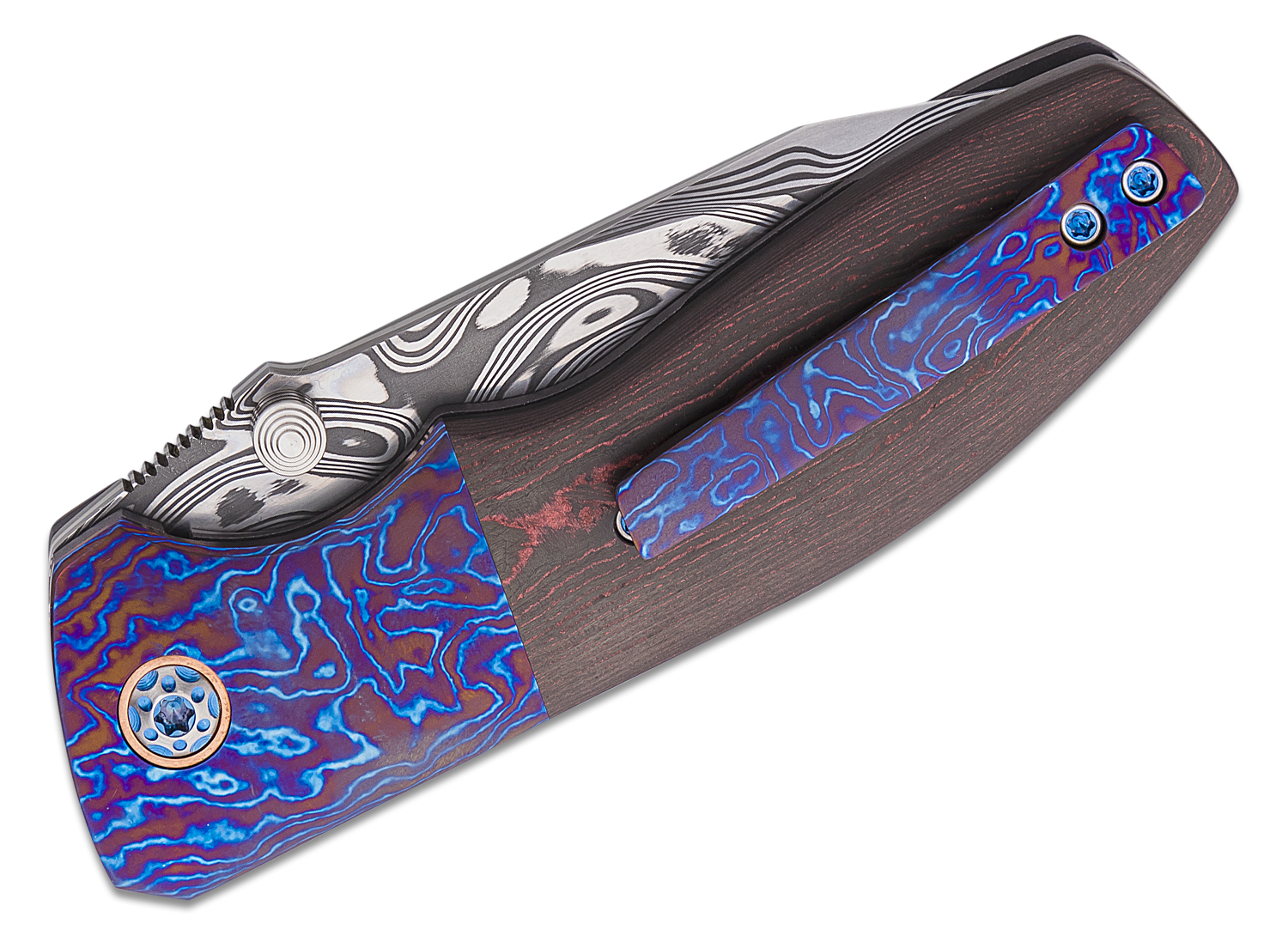 Kirby Lambert Custom Ghost Folding Knife 3.5" Grosserosen Damacore ...