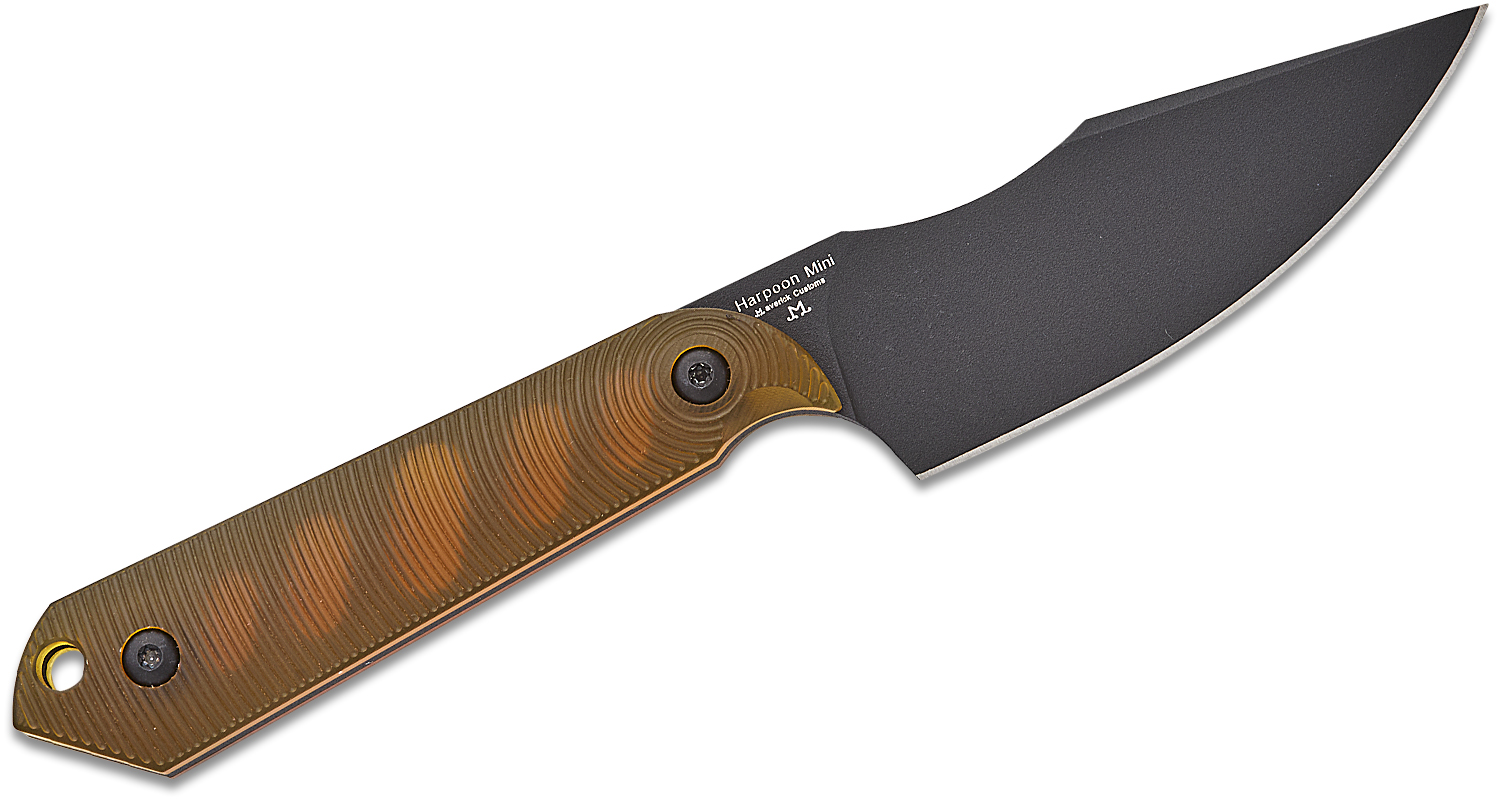 Kizer Cutlery 1040S5 Maverick Customs Harpoon Mini Fixed Blade Knife 2. ...