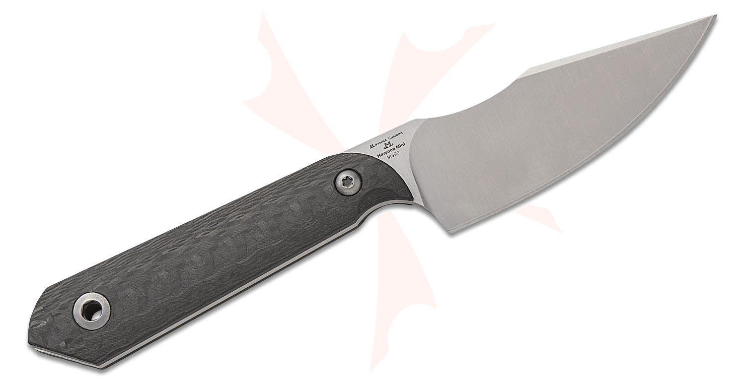 Kizer Cutlery Maverick Customs Harpoon Mini Fixed Blade Knife 3" M390 ...