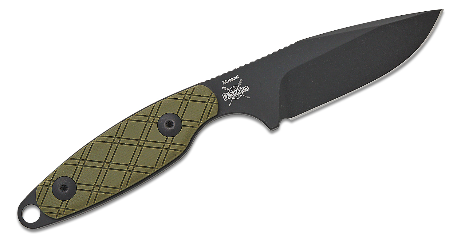 Kizer Cutlery Derek Sharon Muskrat Pocket Fixed Blade Knife 3.15" D2 ...