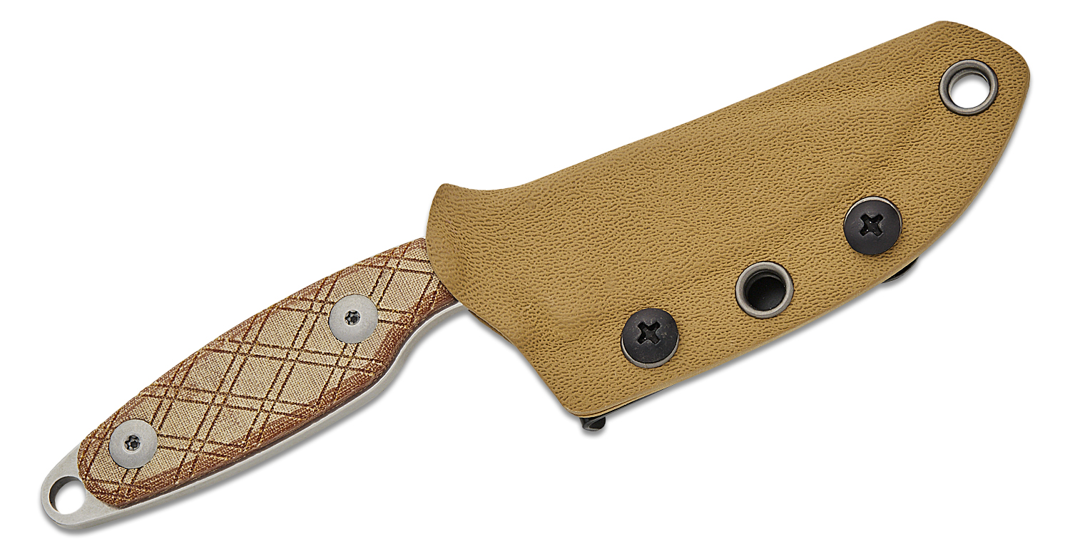 Kizer Cutlery Derek Sharon Muskrat Pocket Fixed Blade Knife 3.15" 154CM ...