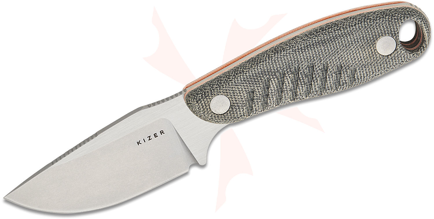 Kizer Cutlery Azo Hare Fixed Blade Knife 3.14" Nitro-V Two-Tone Drop ...