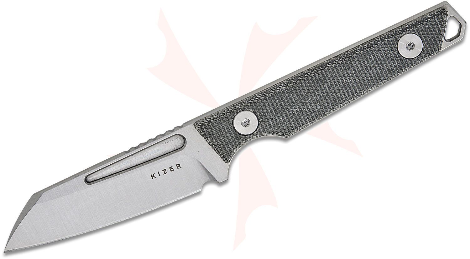 Kizer Cutlery Johan Jordaan Phasmids Fixed Blade Knife 2.8" AEB-L Satin ...
